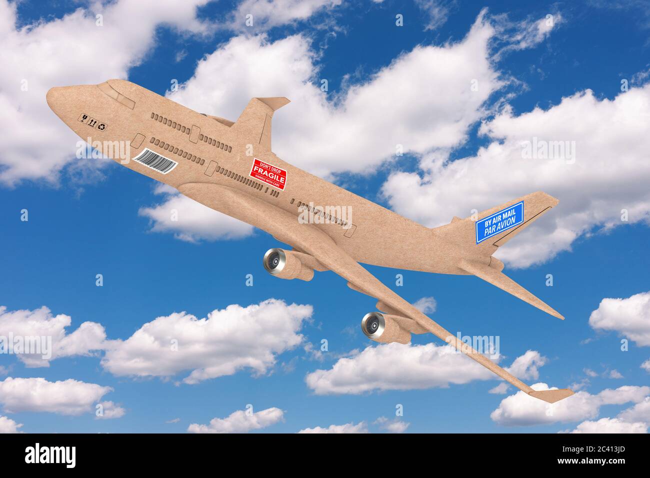 Commercial Industrial Cargo Delivery Jet Airplane as Carton Parcel Box ...