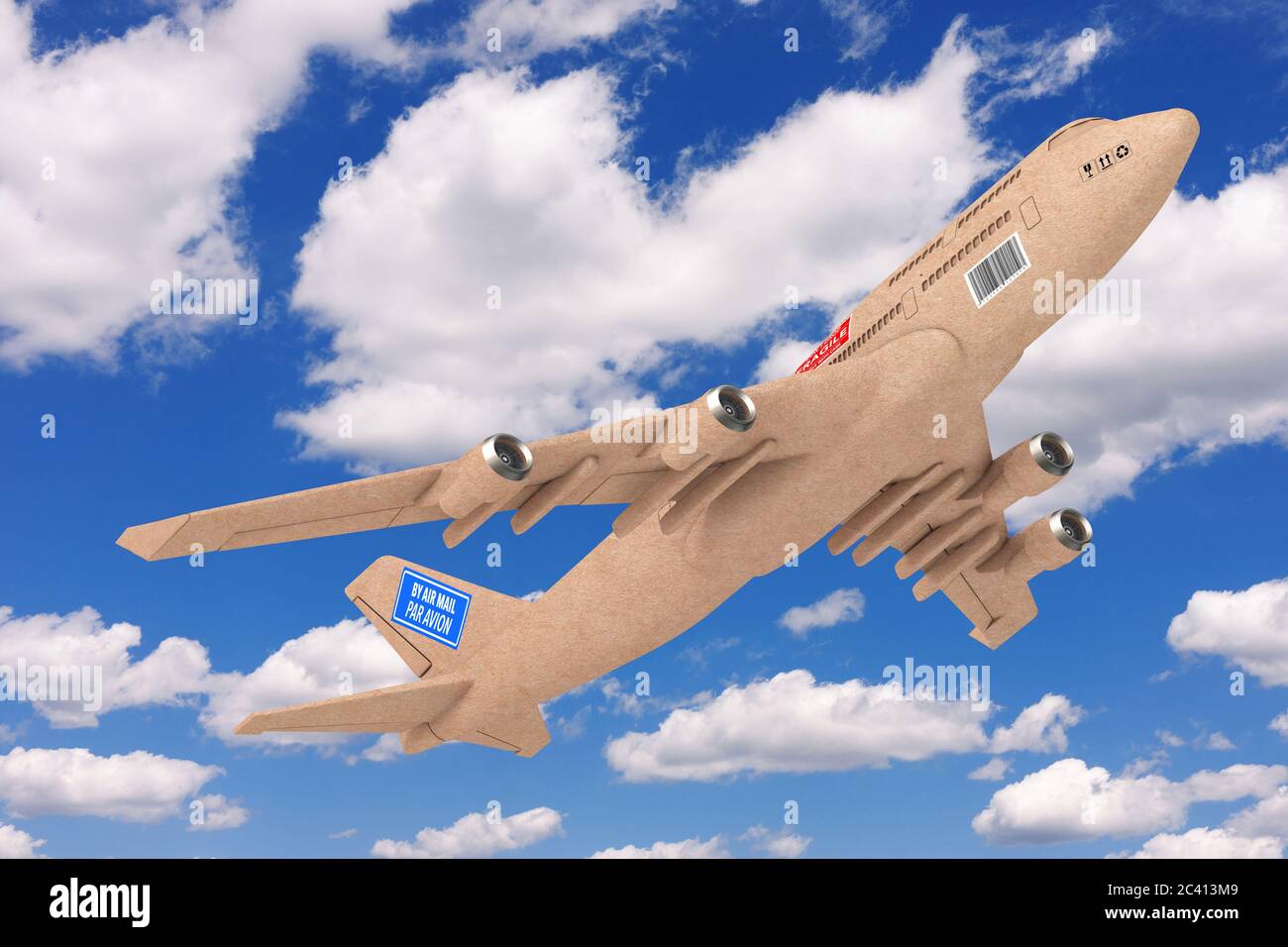 Commercial Industrial Cargo Delivery Jet Airplane as Carton Parcel Box ...