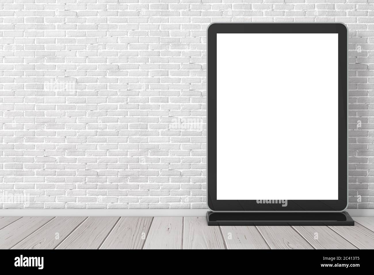 Blank Trade Show LCD Screen Stand as Template for Your Design in front ...