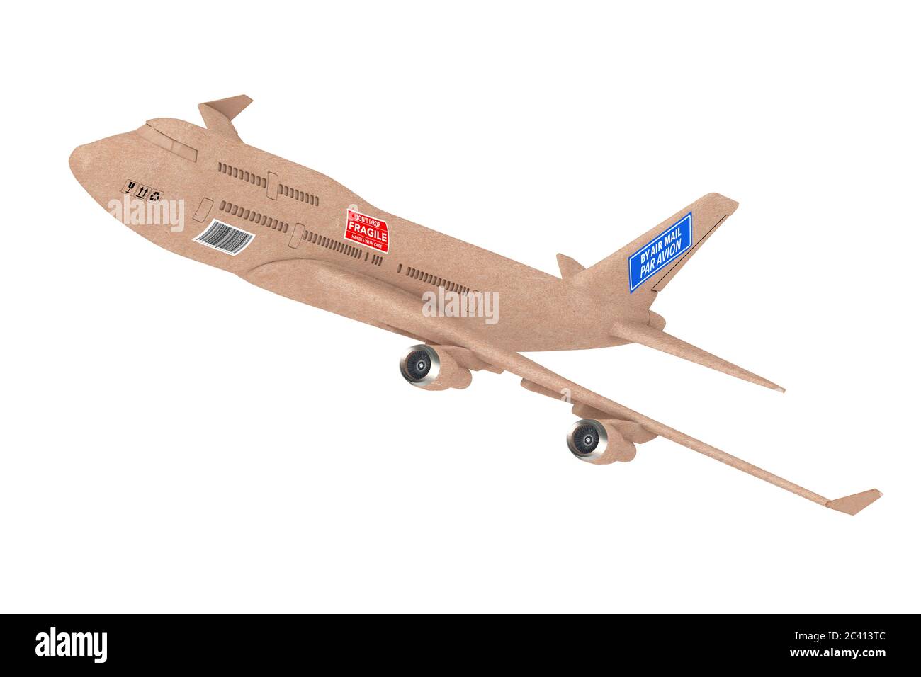 Commercial Industrial Cargo Delivery Jet Airplane as Carton Parcel Box ...