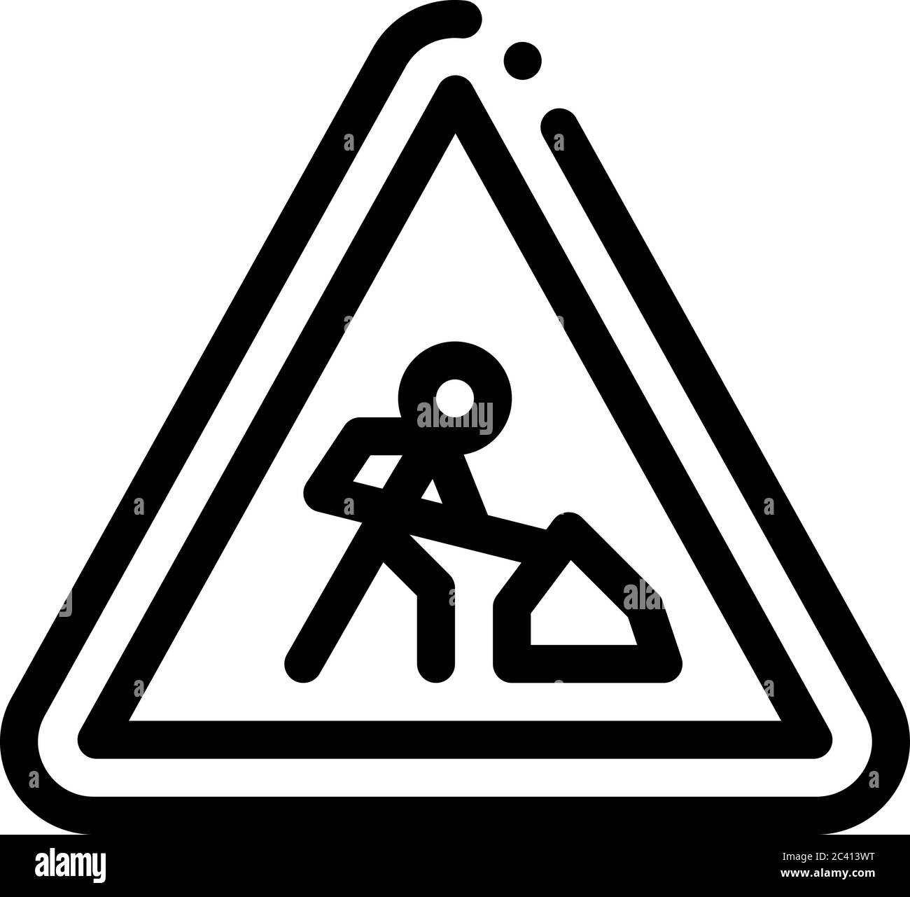 road repair mark icon vector outline illustration Stock Vector Image ...