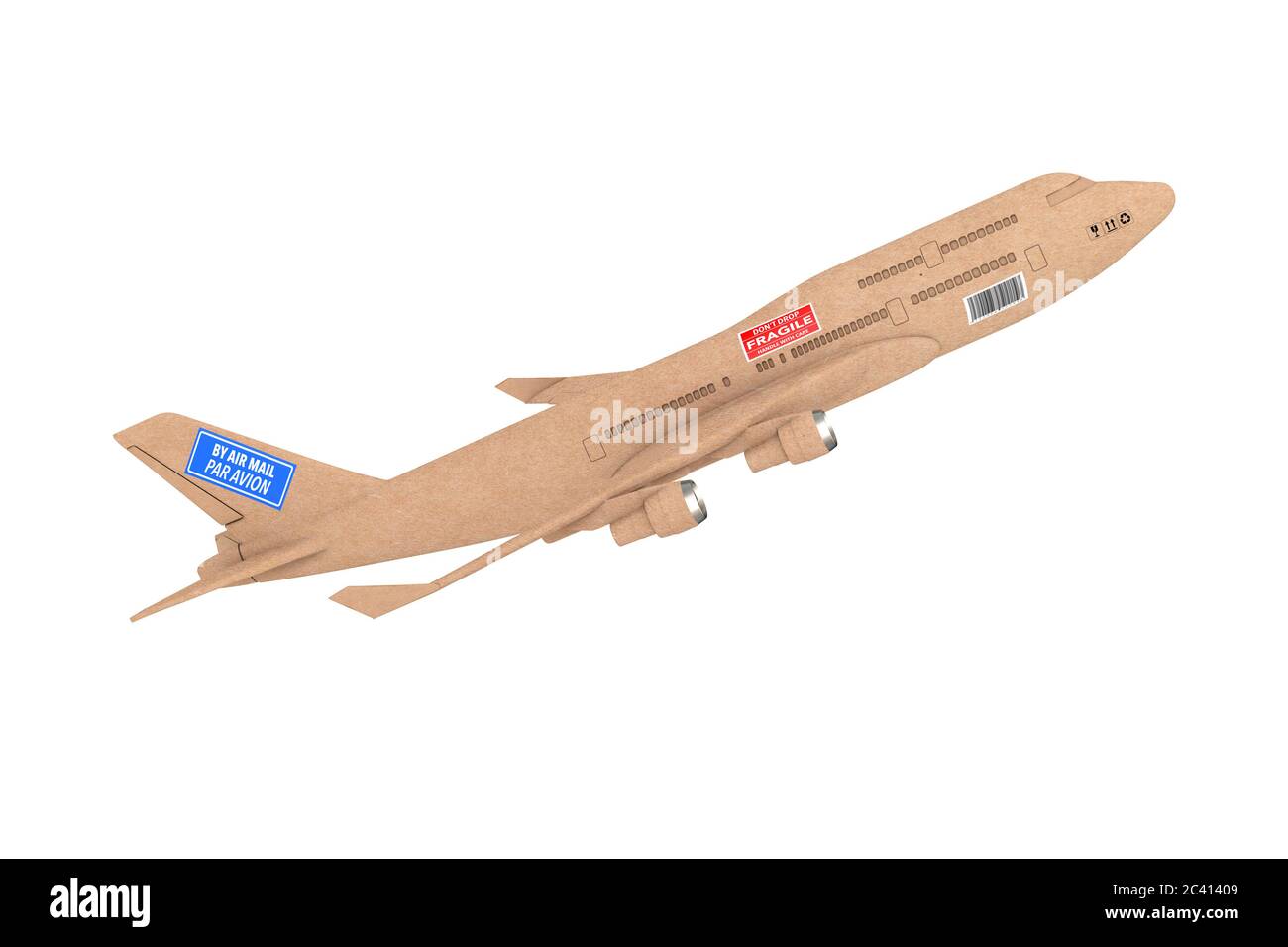 Commercial Industrial Cargo Delivery Jet Airplane as Carton Parcel Box ...