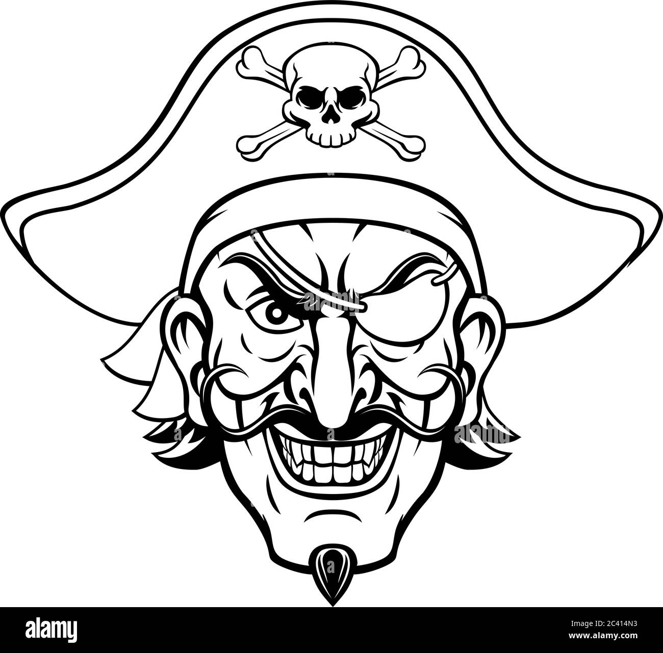 Pirate Face Drawing