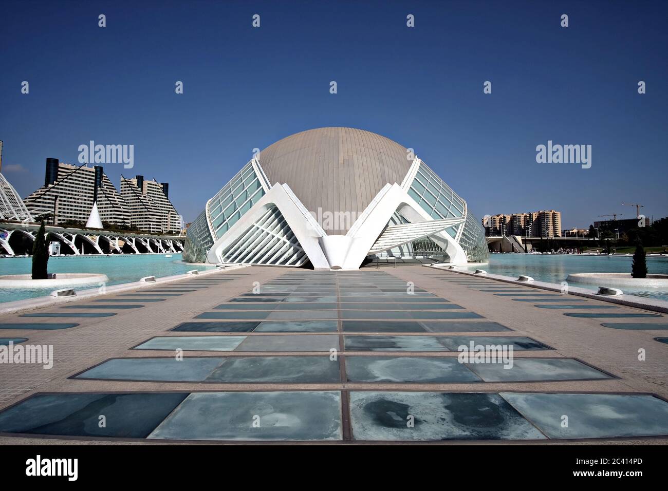 View of the Hemispheric, a modern construction by Santiago Calatrava in ...