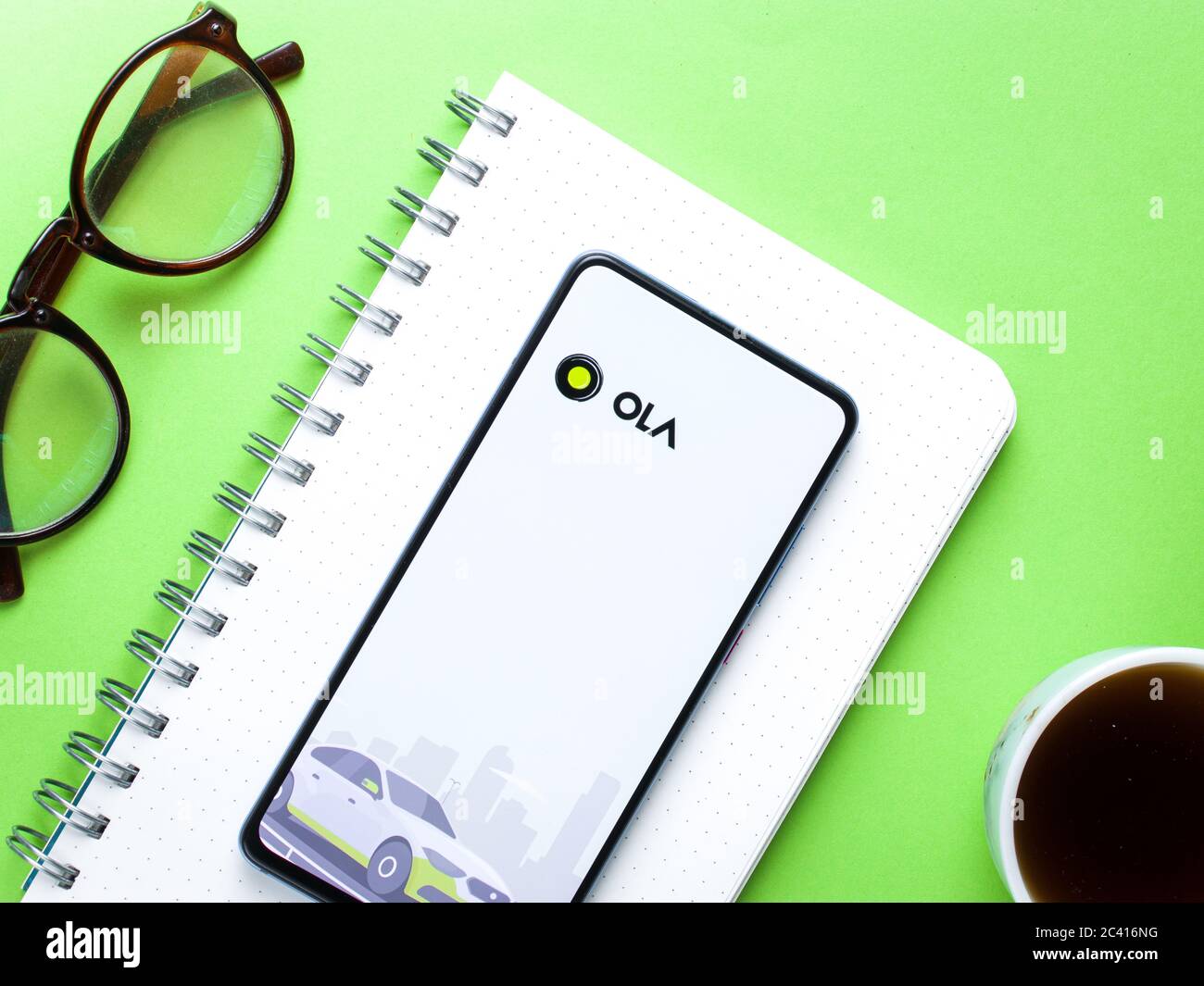 Assam, india - May 23, 2020 : Ola app. A cab booking platform Stock ...