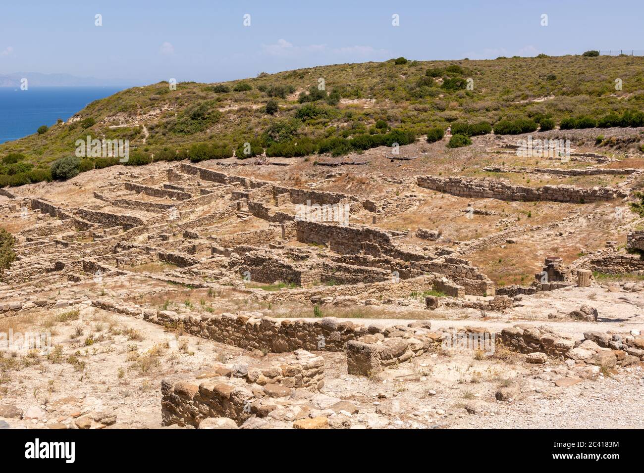 The ancient city of Kamiros located in the northwest of the island of ...