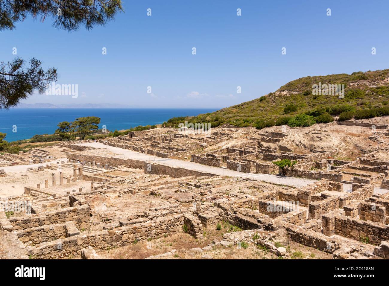 The ancient city of Kamiros located in the northwest of the island of ...