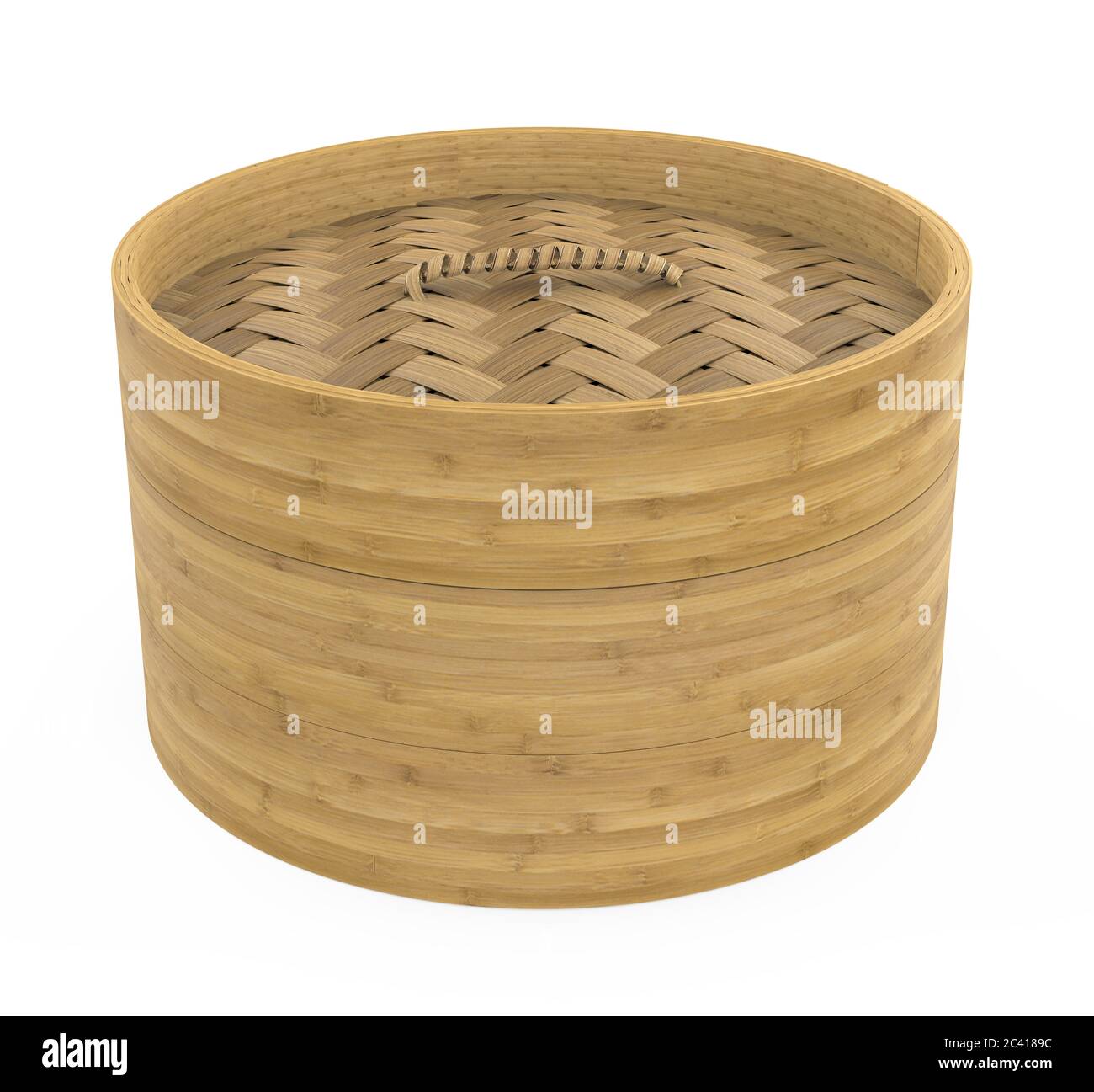 Bamboo Dim Sum Steamer Isolated Stock Photo - Alamy