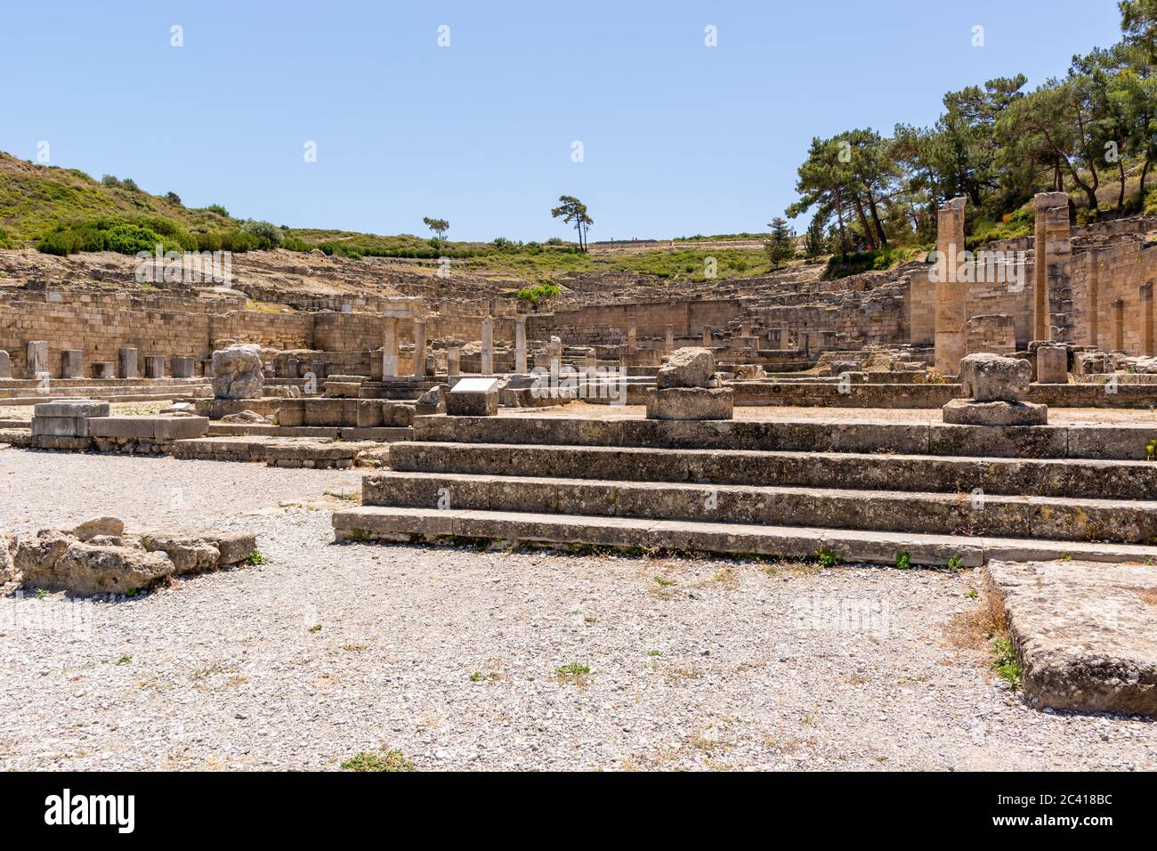 The ancient city of Kamiros located in the northwest of the island of ...