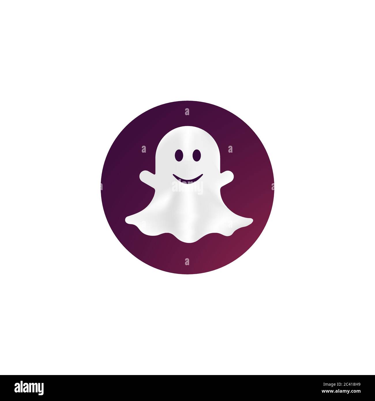 Ghost, spook flat icon. Vector on isolated white background. Eps 10 ...