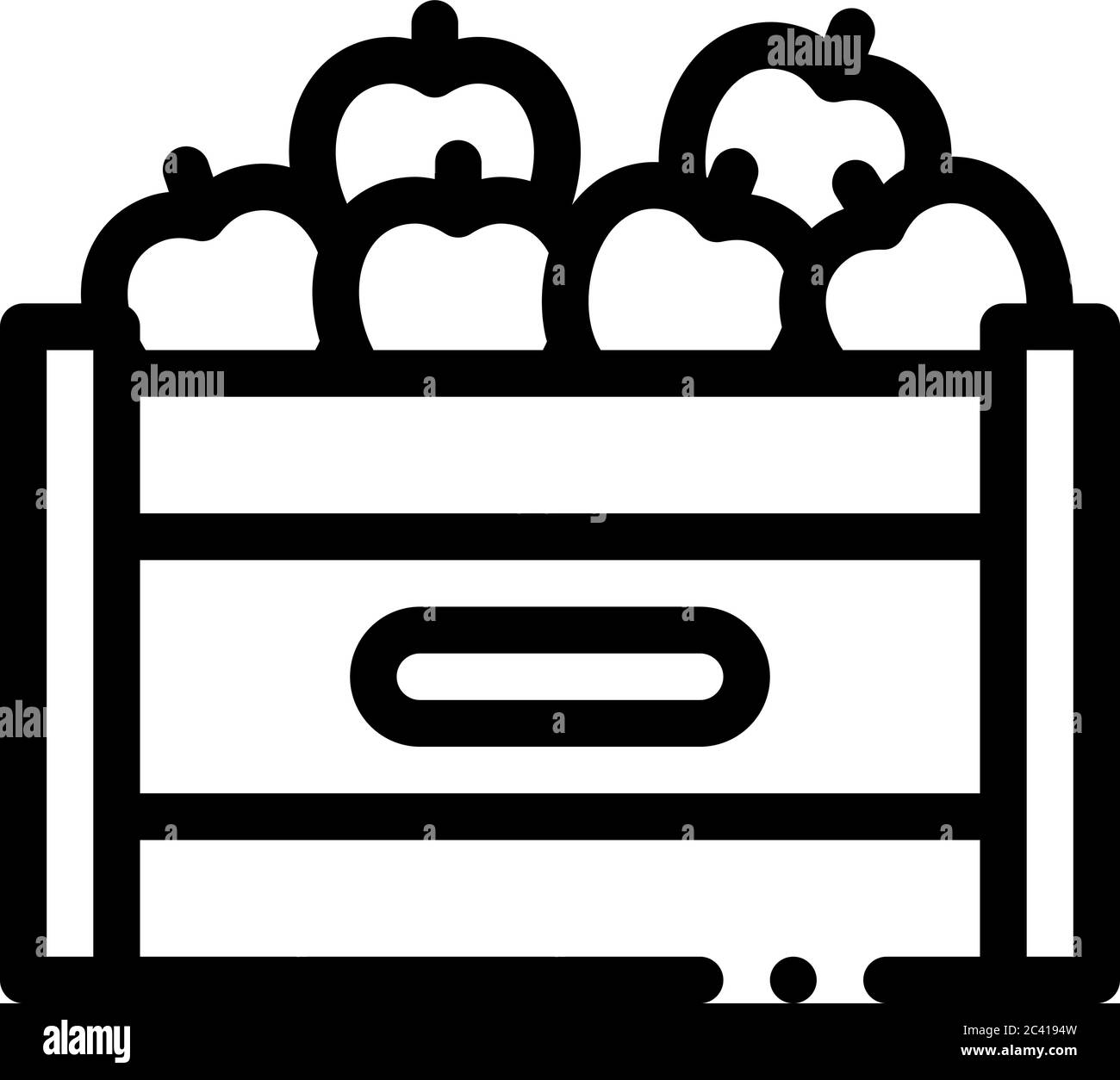 fruit box container icon vector outline illustration Stock Vector Image ...