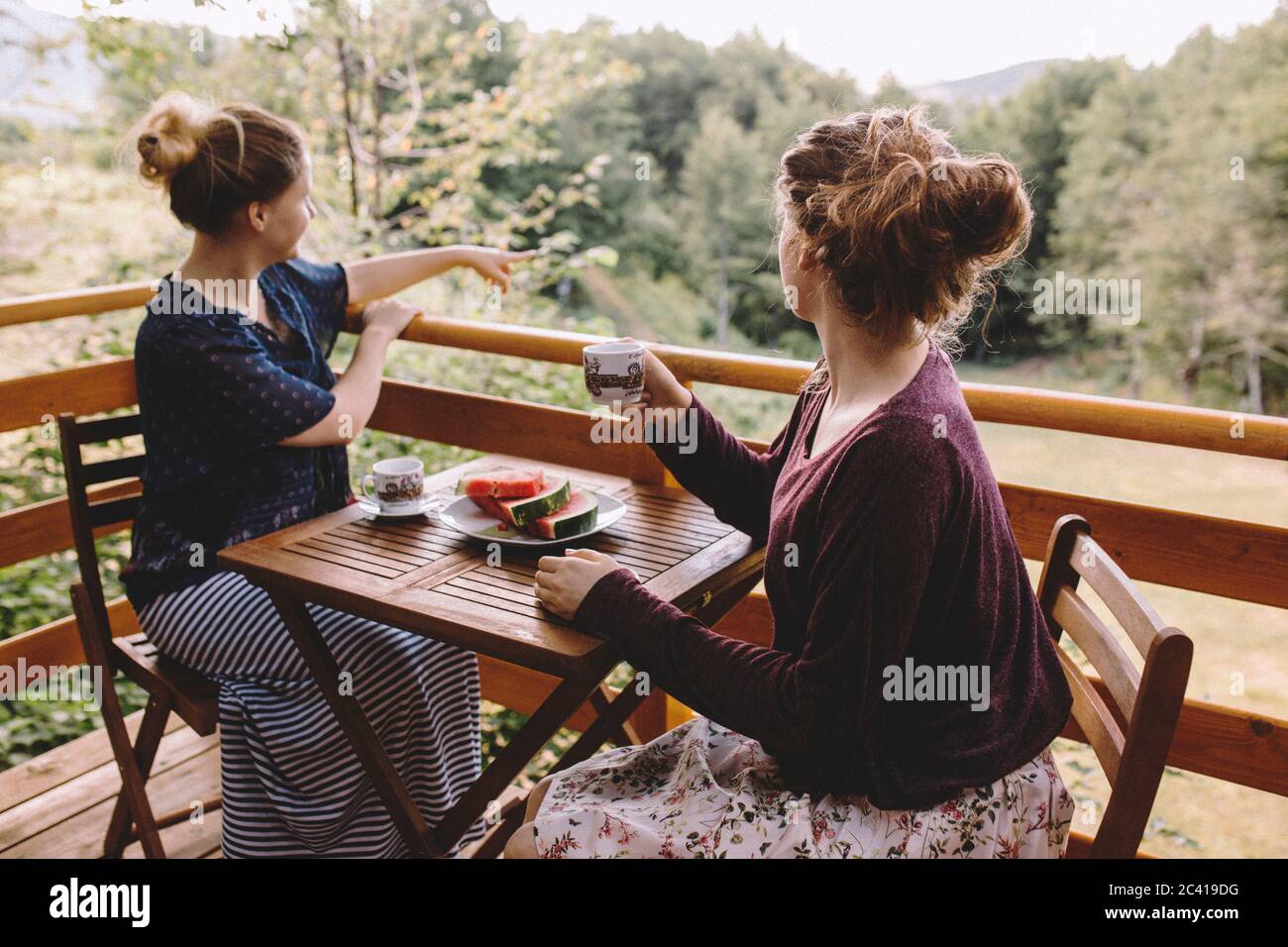 Two chairs on balcony hi-res stock photography and images - Alamy