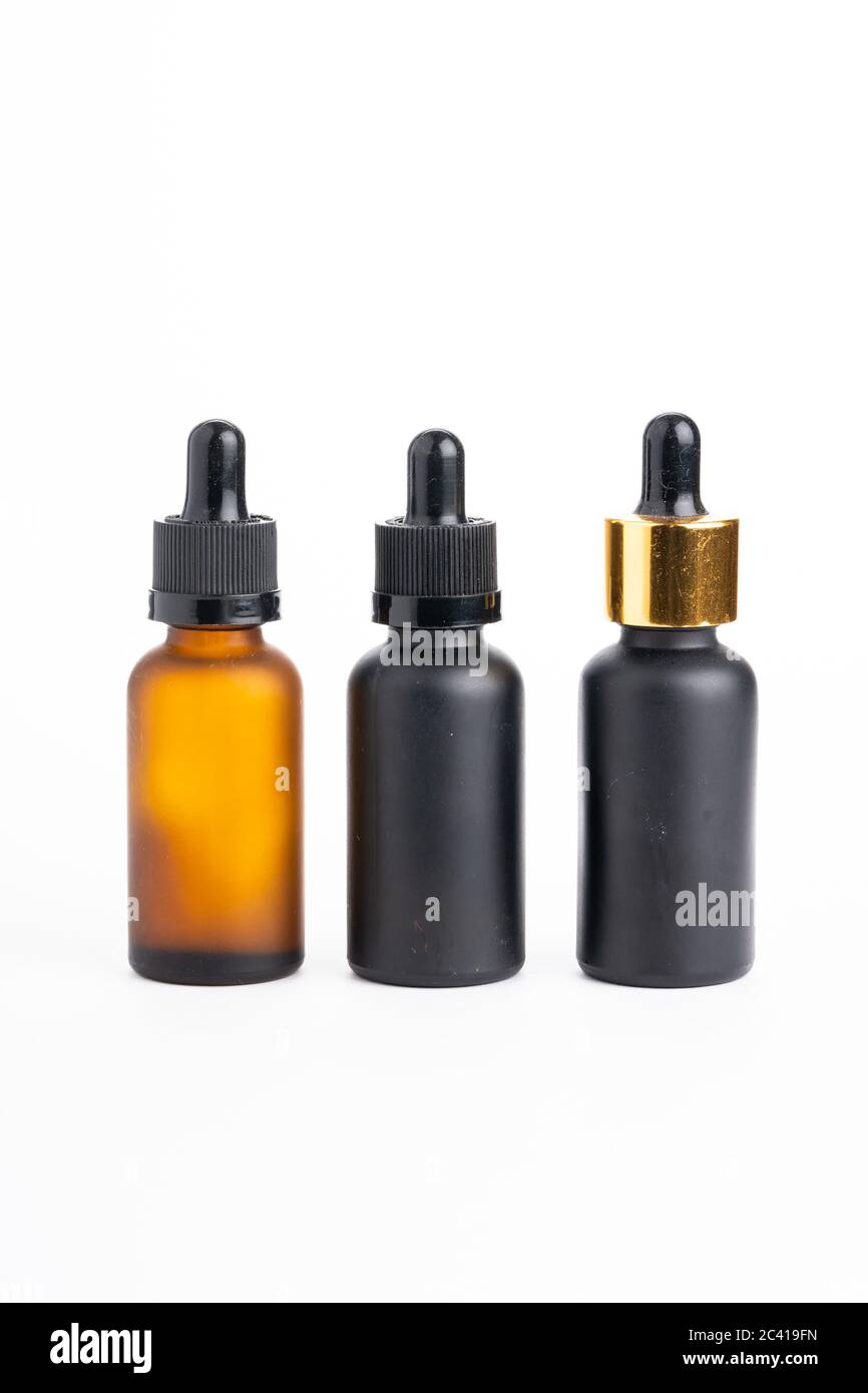 Medical Marijuana Cannabis Oil Extract In Bottle Isolated On White ...