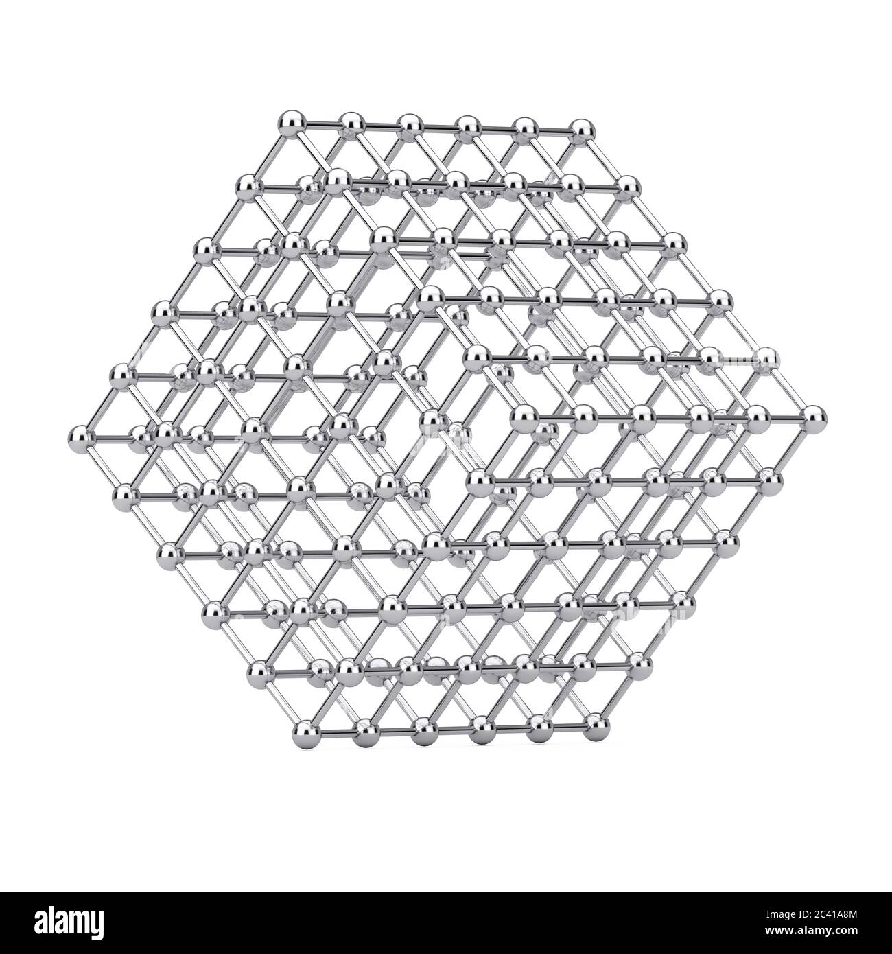 Abstract 3d illustration steel cube Cut Out Stock Images & Pictures - Alamy