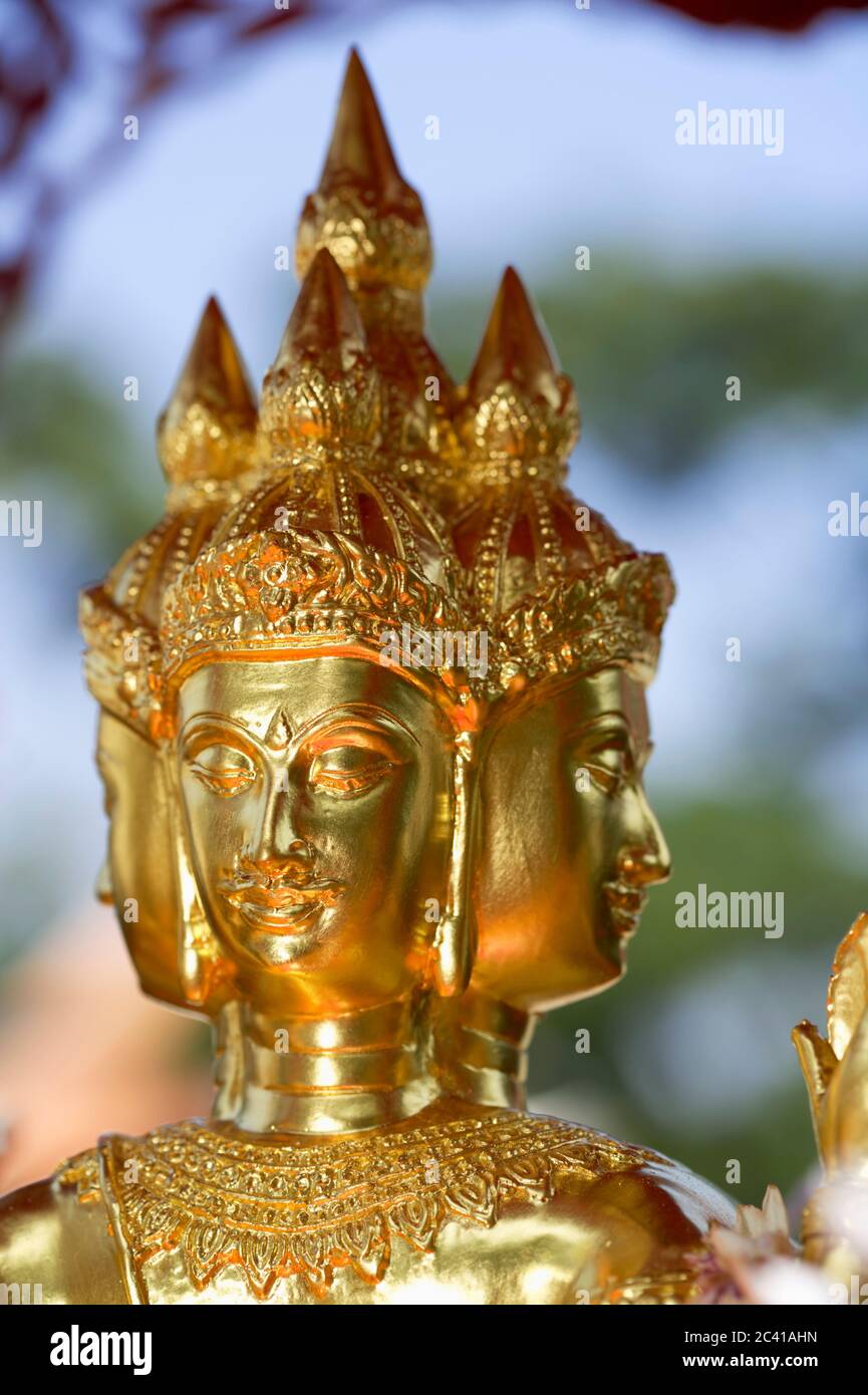 Golden Brahma statue Stock Photo - Alamy