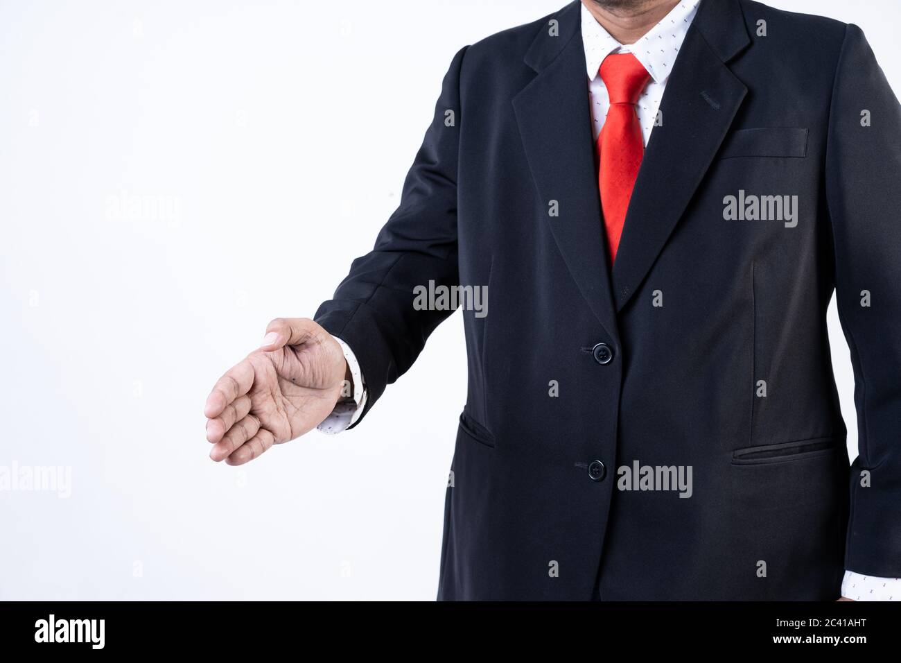 Isolated Mid section shot of an asian men wearing a suit Stock Photo ...