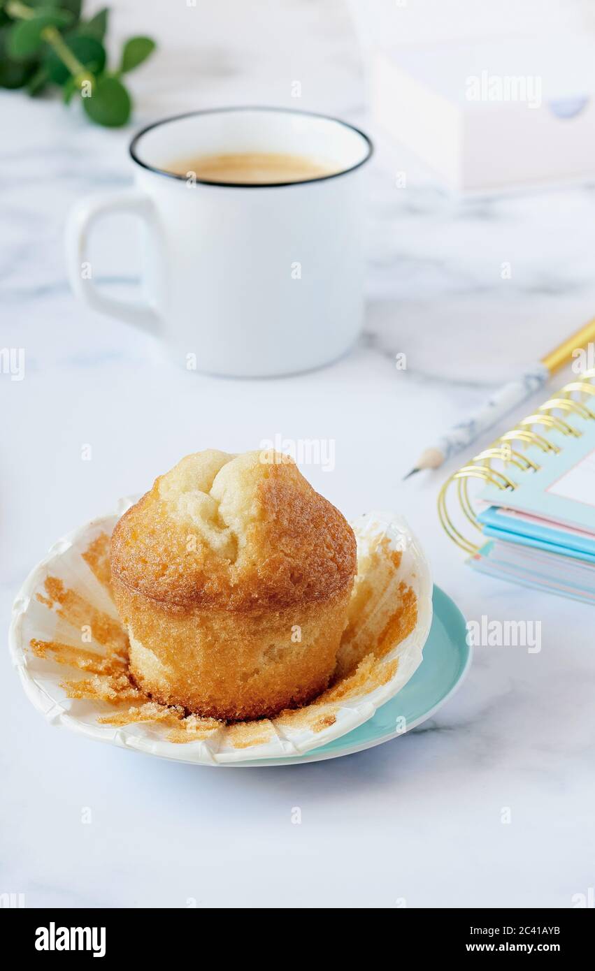 Still life with coffee and homemade muffin Stock Photo - Alamy