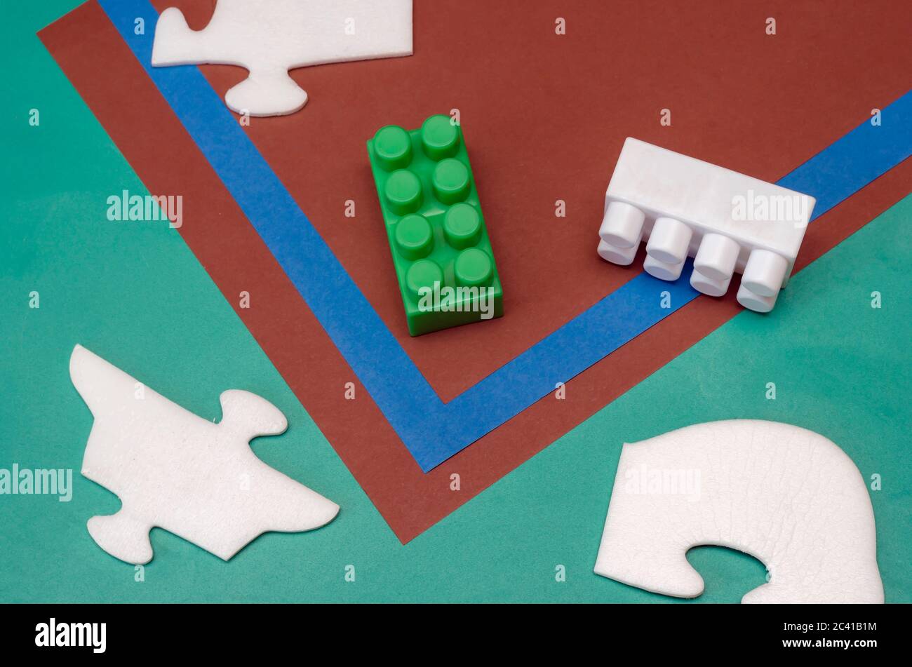 Logical thinking, corporate business, background. Three-color ...