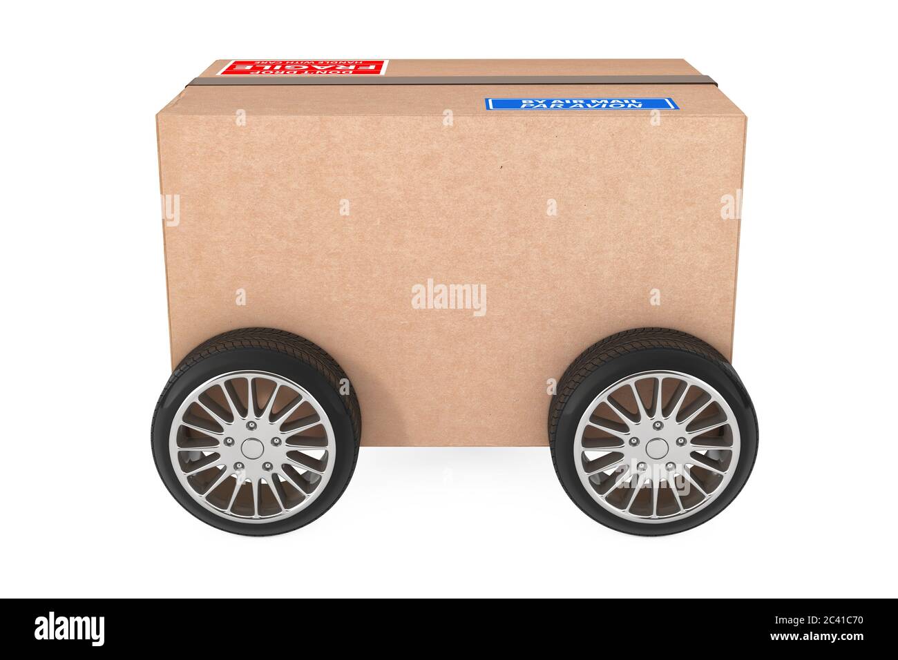 Logistics, Shipping and Delivery concept. Cardboard Parcel Box with ...