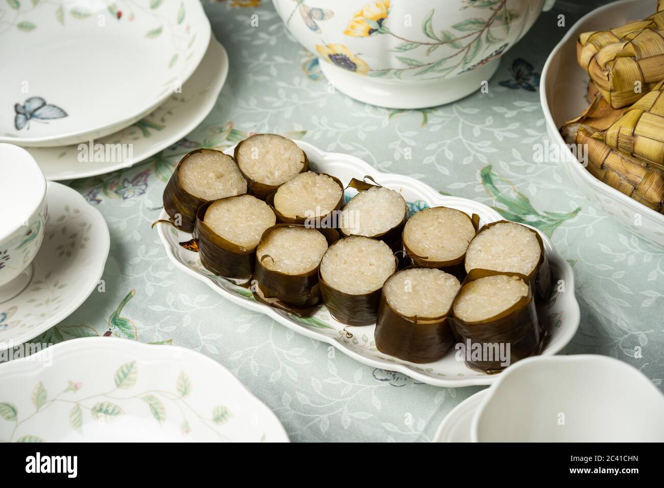 Malaysia rendang rice bamboo hi-res stock photography and images - Alamy