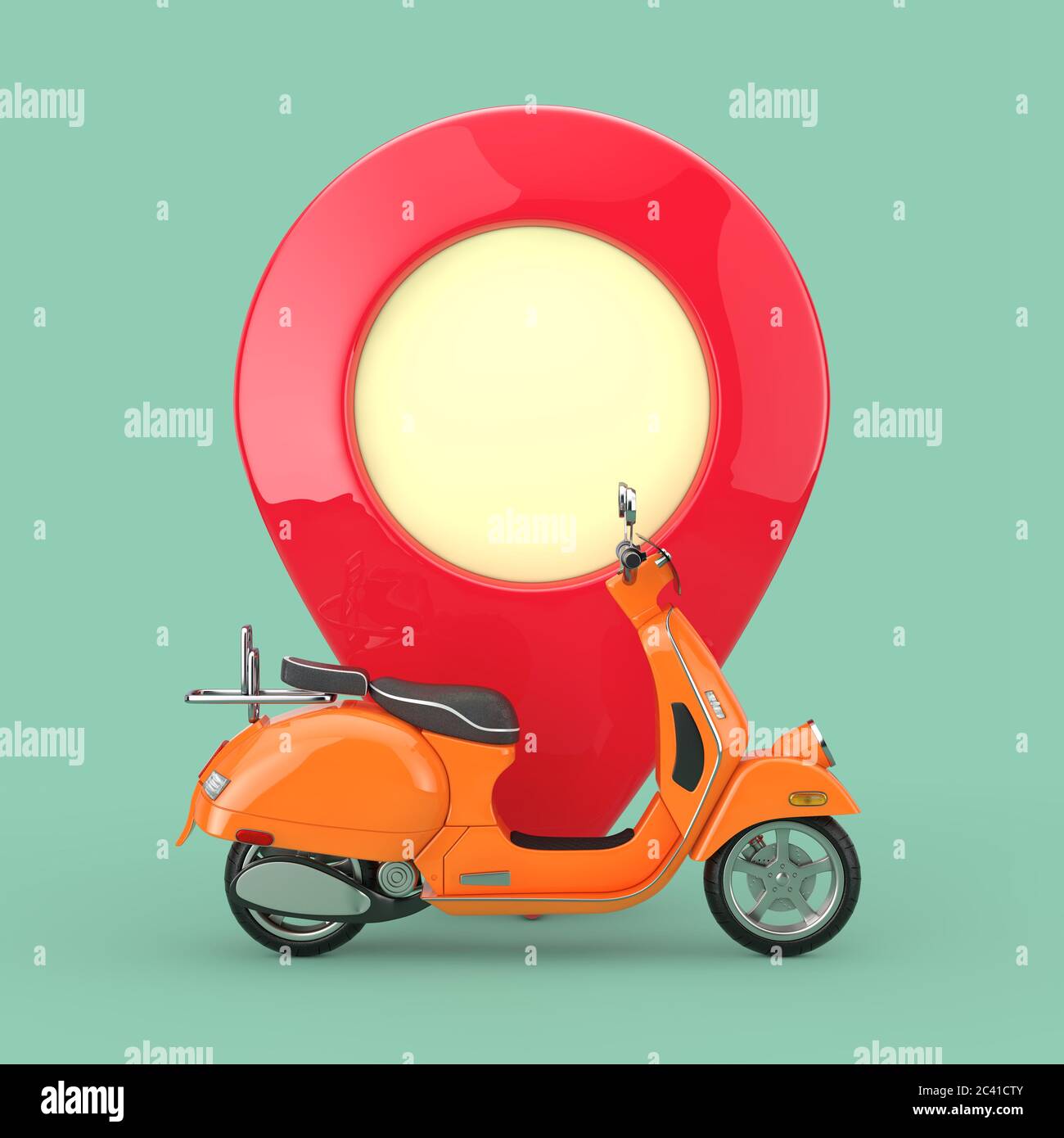 Map marker icon scooter hi-res stock photography and images - Alamy