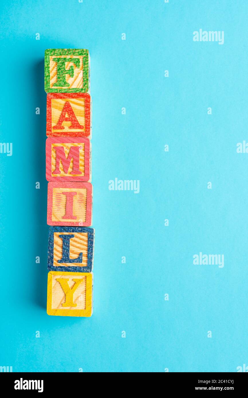 “FAMILY” wordings on wooden blocks, happy family concept Stock Photo ...