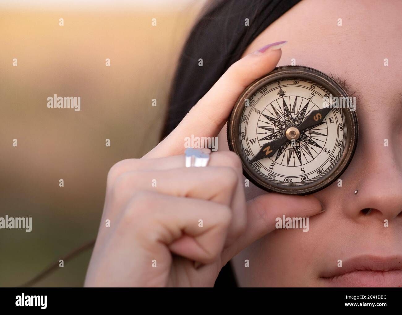 Girls compass map hi-res stock photography and images - Alamy