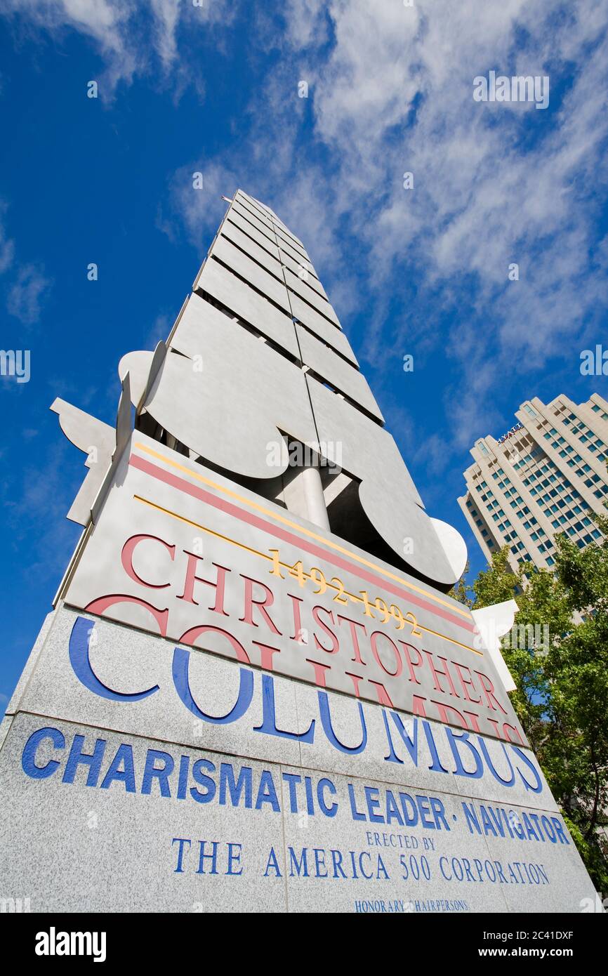 Christopher Columbus Monument, Penns Landing, Waterfront District ...