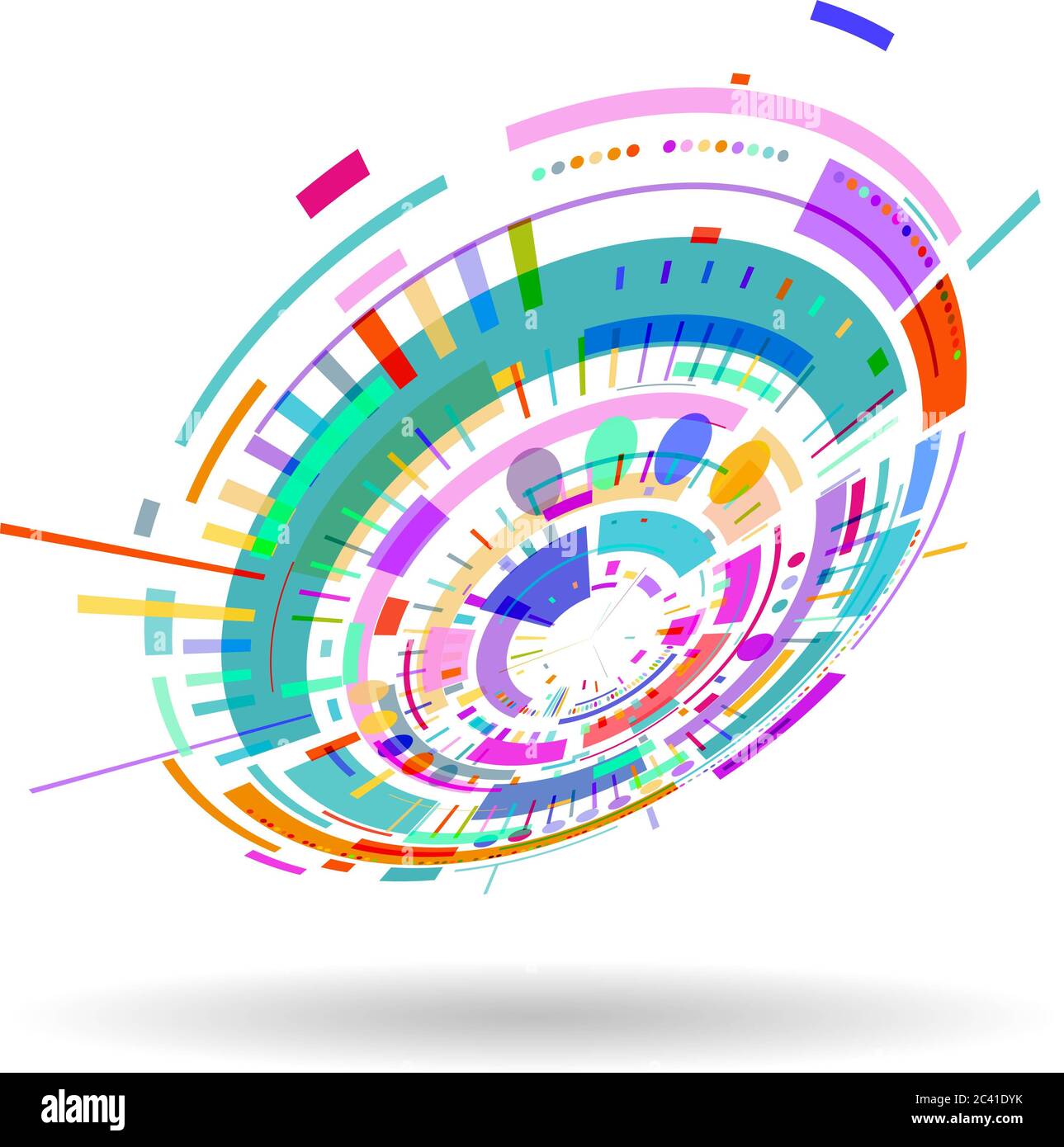 circle of colored geometric shapes Stock Photo - Alamy