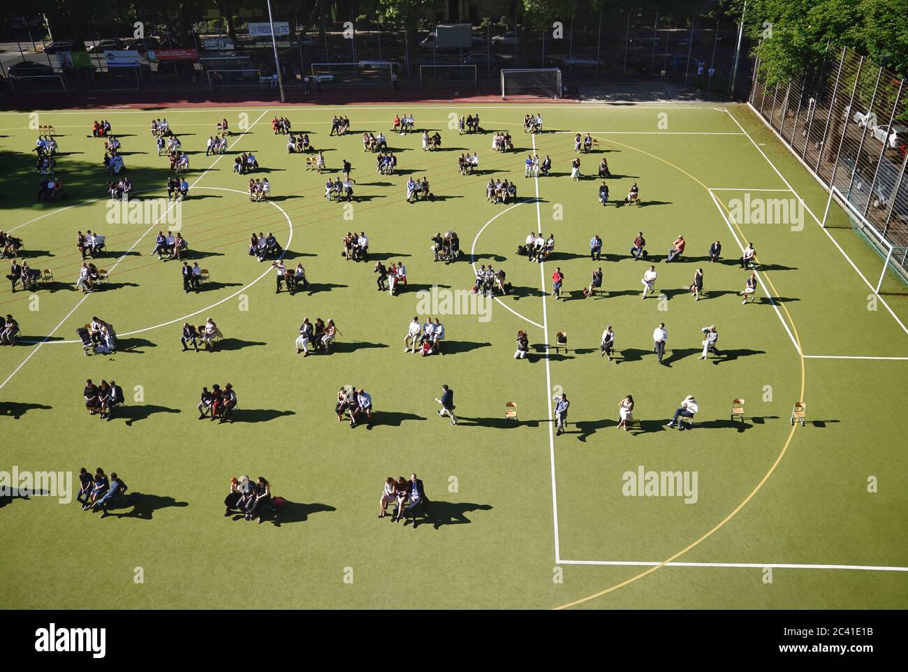 Berlin, Germany. 23rd June, 2020. This year's high school graduates and ...