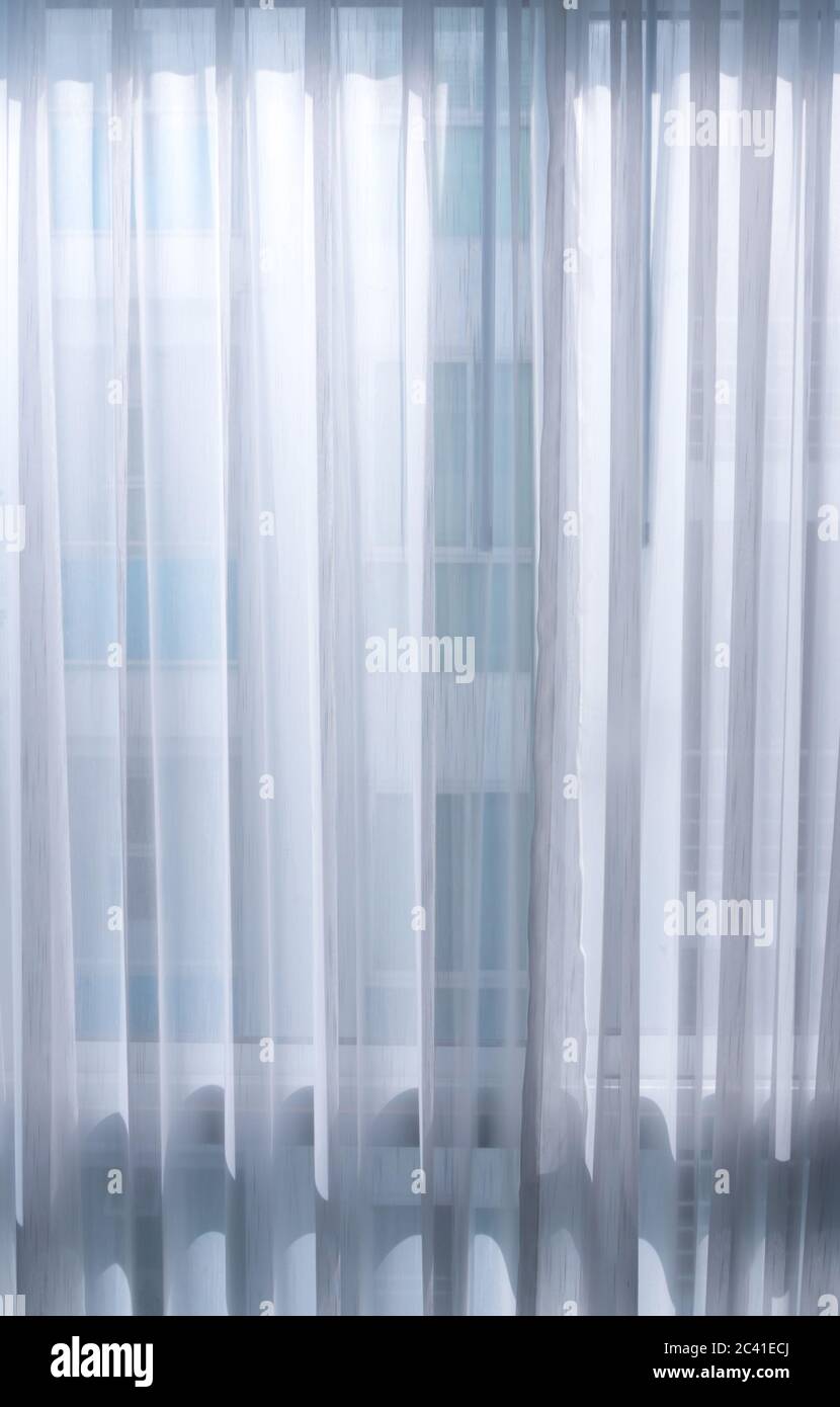 Light from the back of a white and thin curtain Stock Photo - Alamy