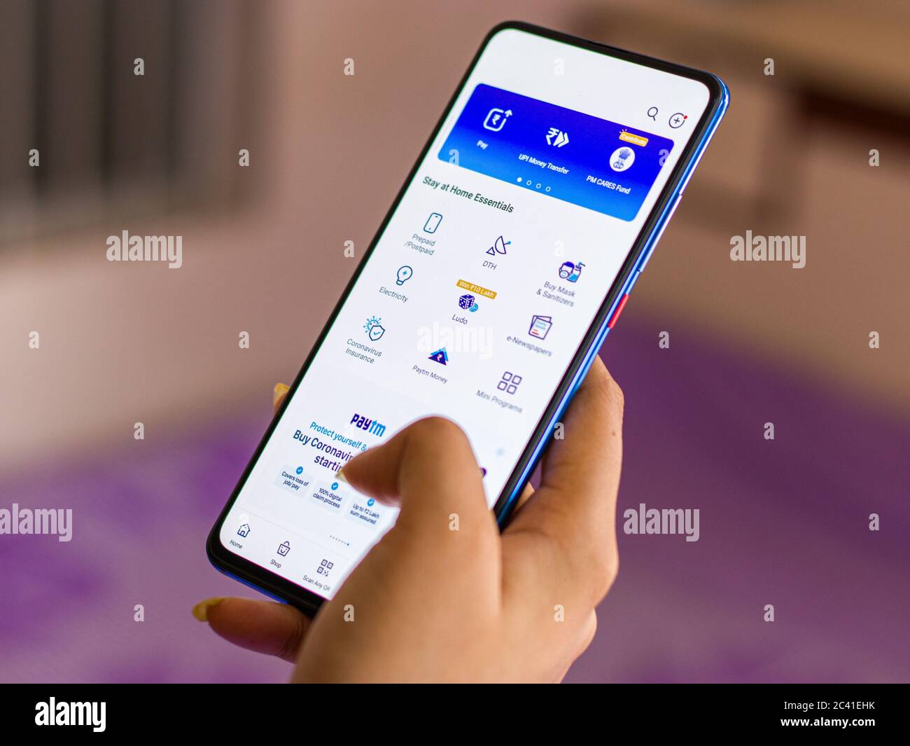 Assam, india - April 15, 2020 : Paytm, india's biggest online payment ...