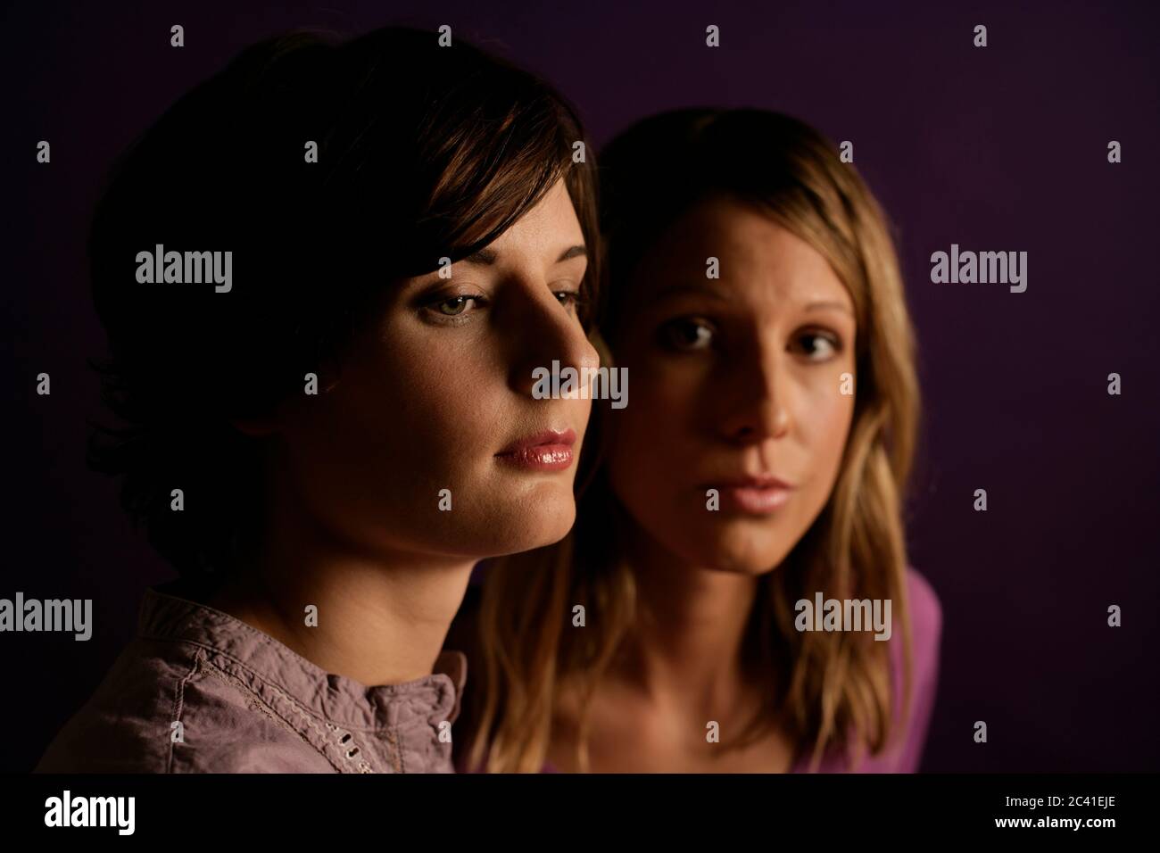 Portrait of two women Stock Photo - Alamy