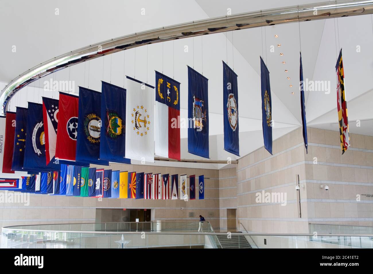 Hall of Flags in National Constitution Center, Philadelphia ...
