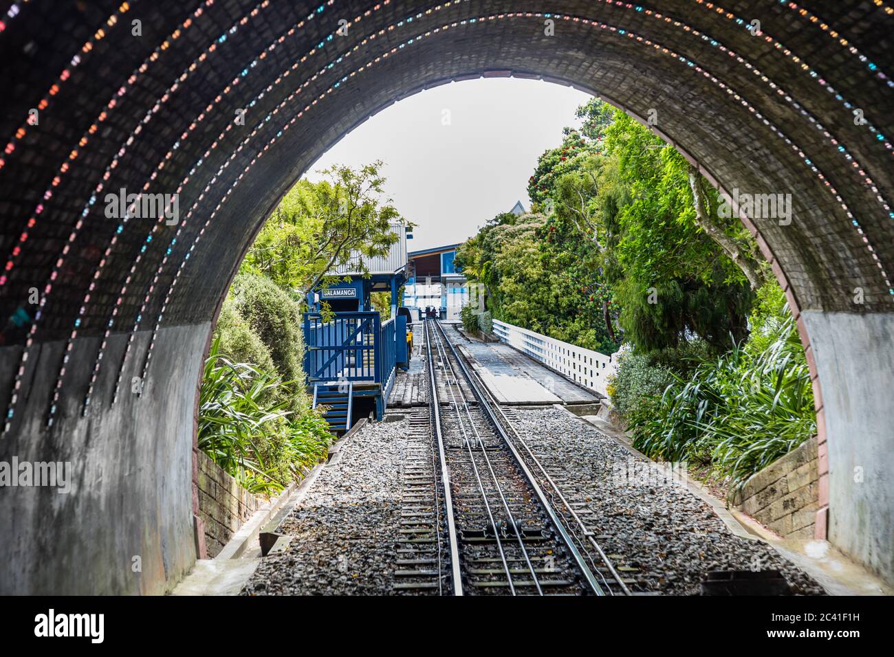 The Wellington Cable Car - a funicular railway between Lambton Quay and ...
