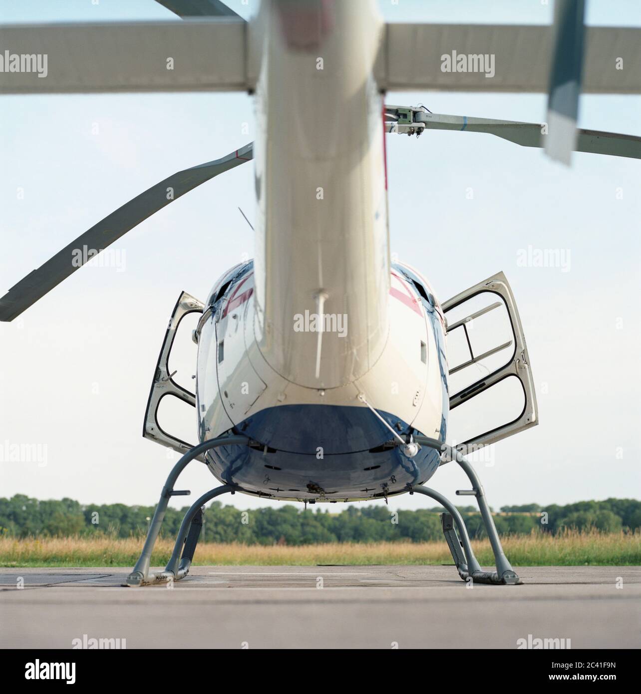 A helicopter on the ground Stock Photo - Alamy