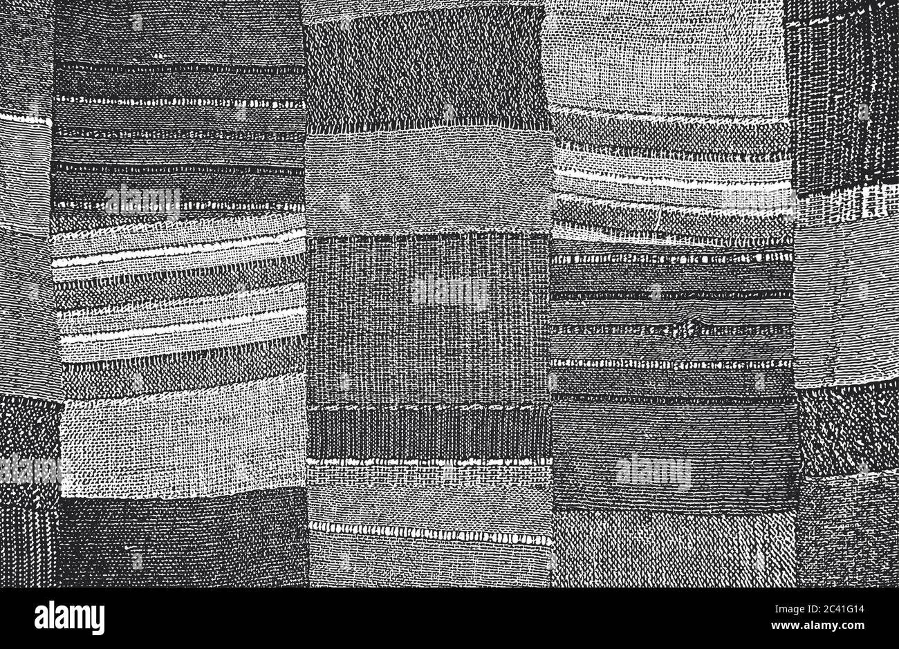 Distressed overlay texture of weaving fabric, knitted blanket with ...