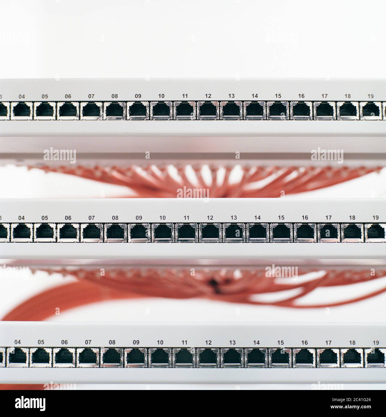 Close-up of a network cabinet Stock Photo - Alamy