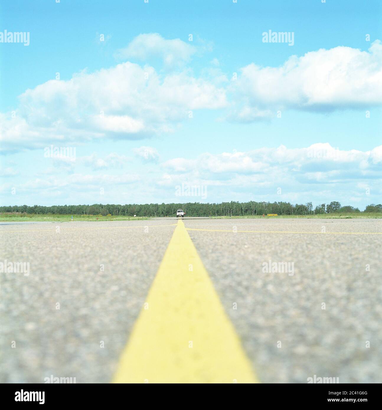 View along a runway Stock Photo - Alamy