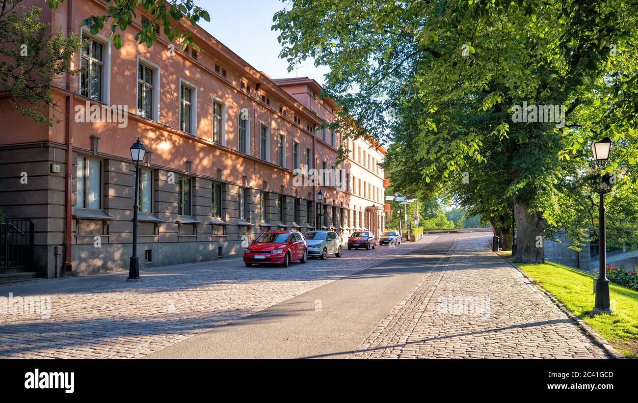 Image of typical street view in Turku, Finland with a population of ...