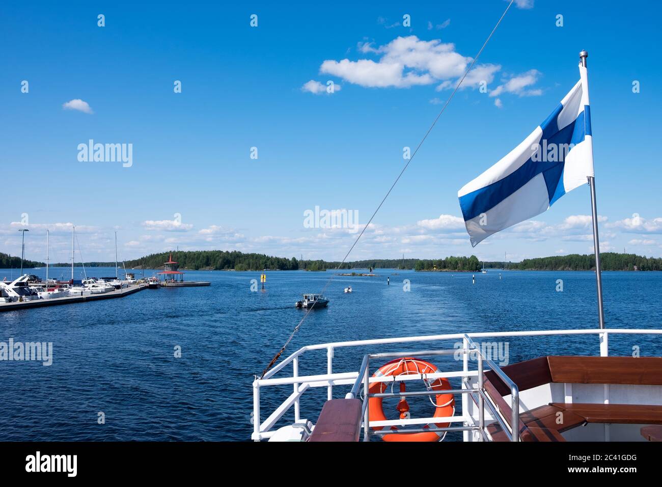 Beautiful view from the deck of the cruise ship going up the Lake ...