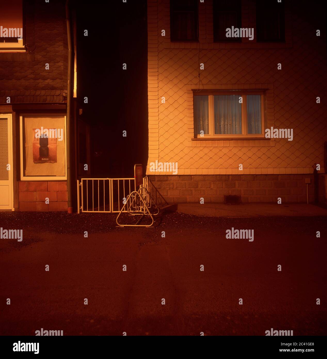 Houses at night Stock Photo - Alamy