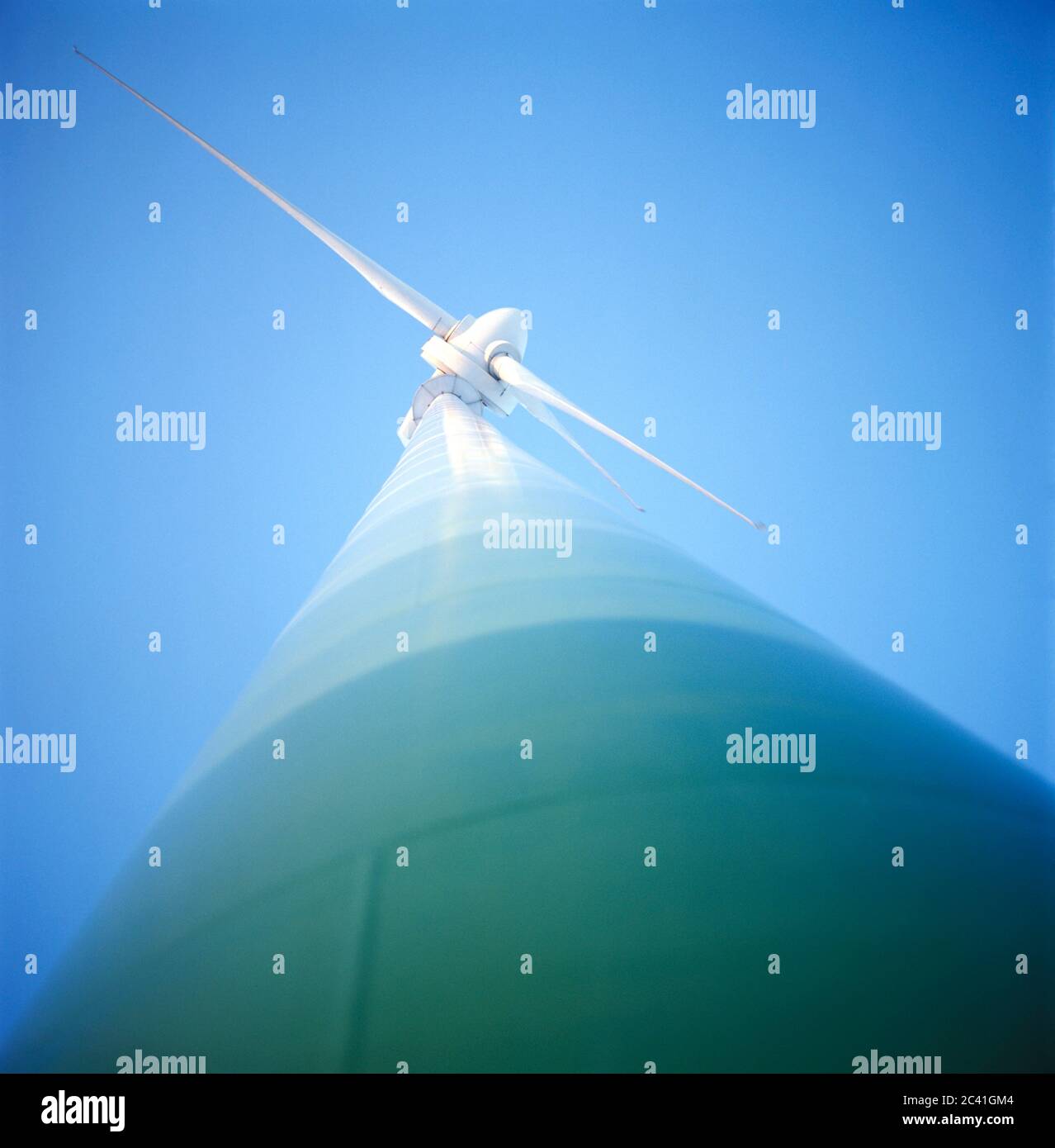 Powerful wind turbine - alternative energy Stock Photo - Alamy