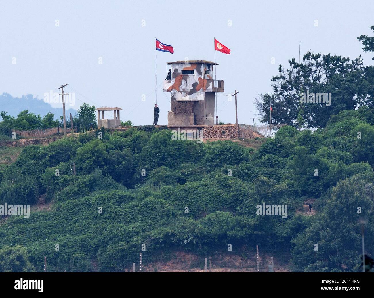 Paju, South Korea. 23rd June, 2020. View of North Korea's propaganda ...
