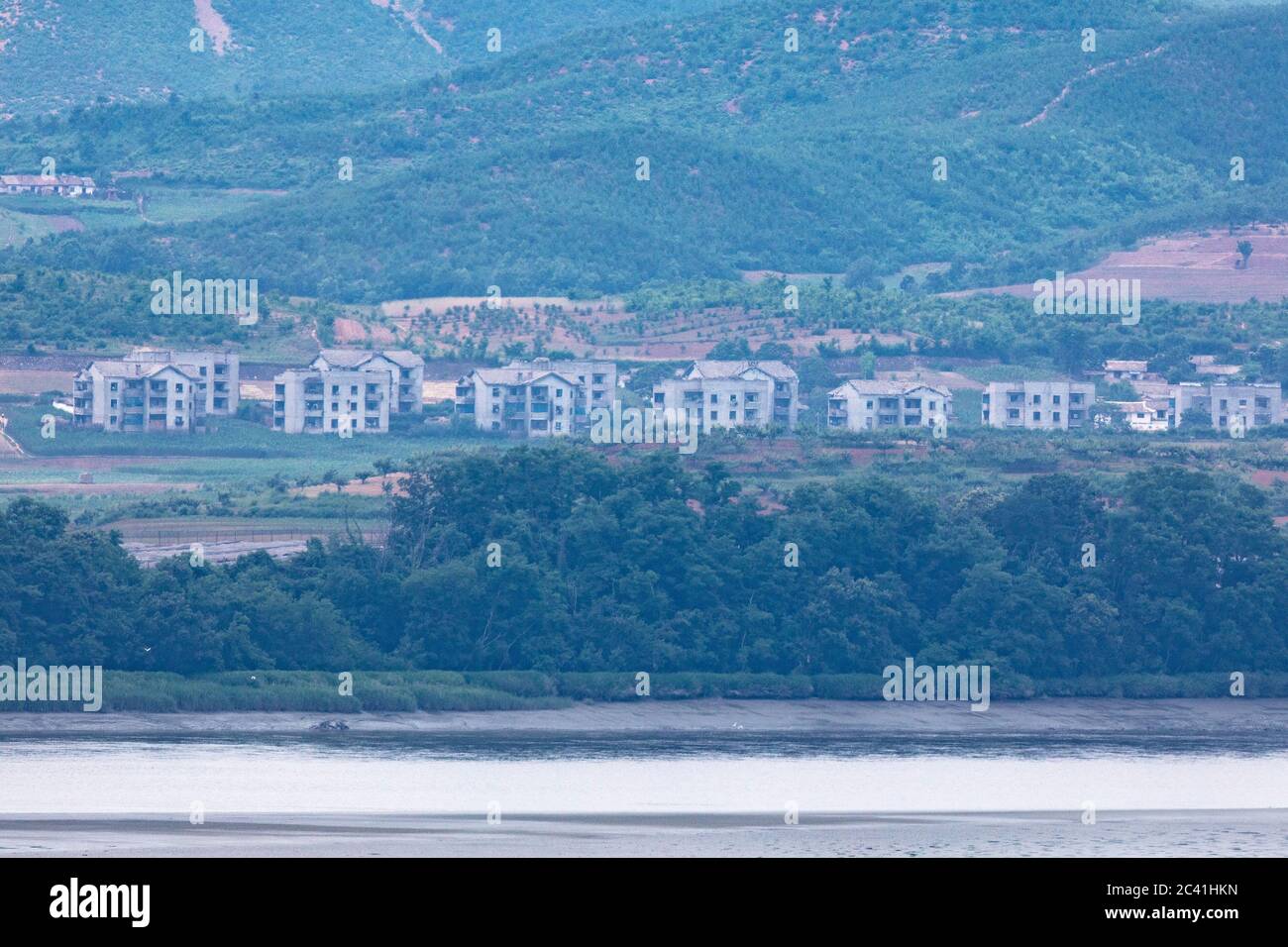 Paju, South Korea. 23rd June, 2020. View of North Korea's propaganda ...