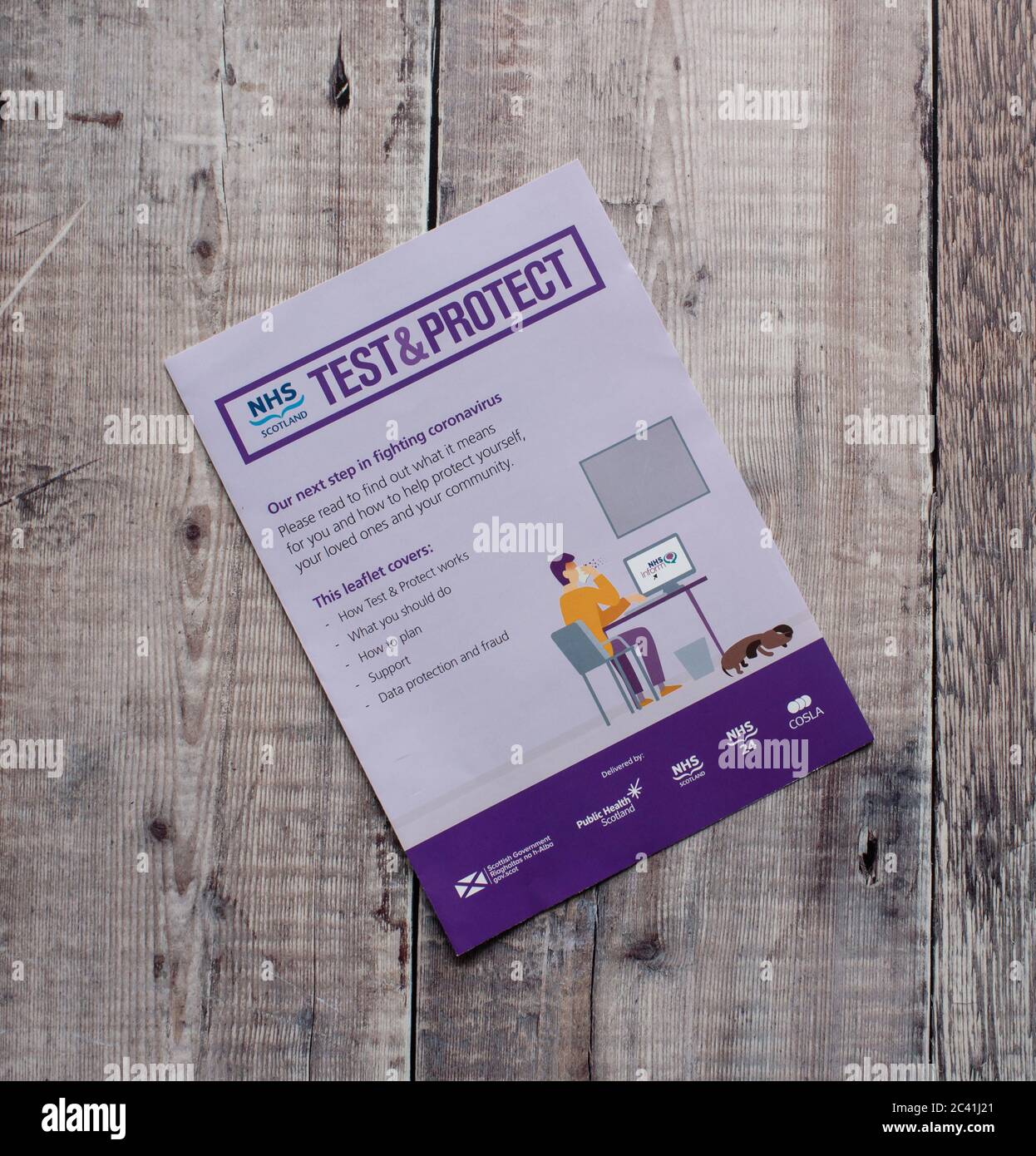 NHS Test and Protect leaflet Stock Photo - Alamy