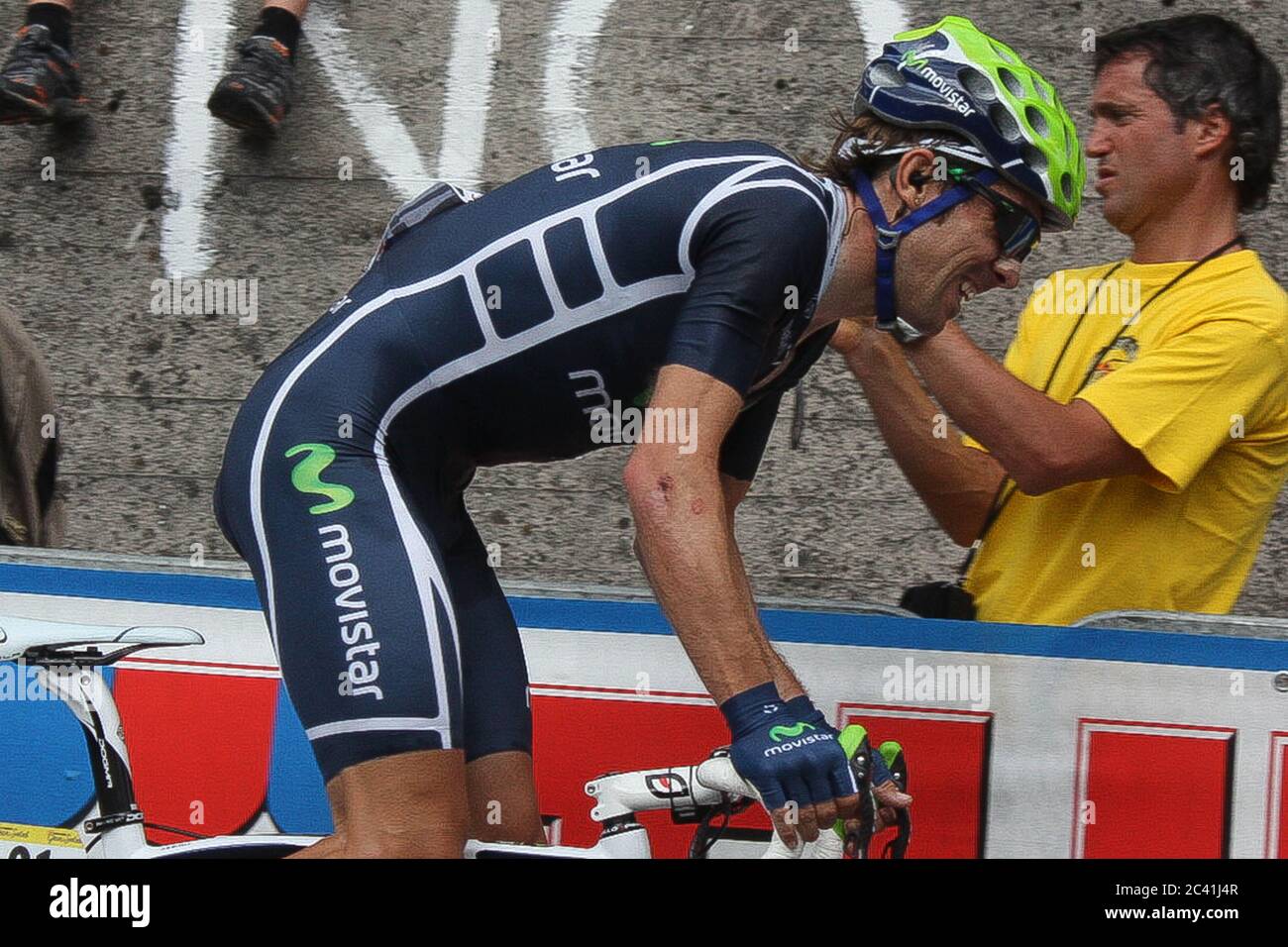 David Arroyo During the Tour d'Italie 2011 Belluno - Nevegal 12,7 km ...
