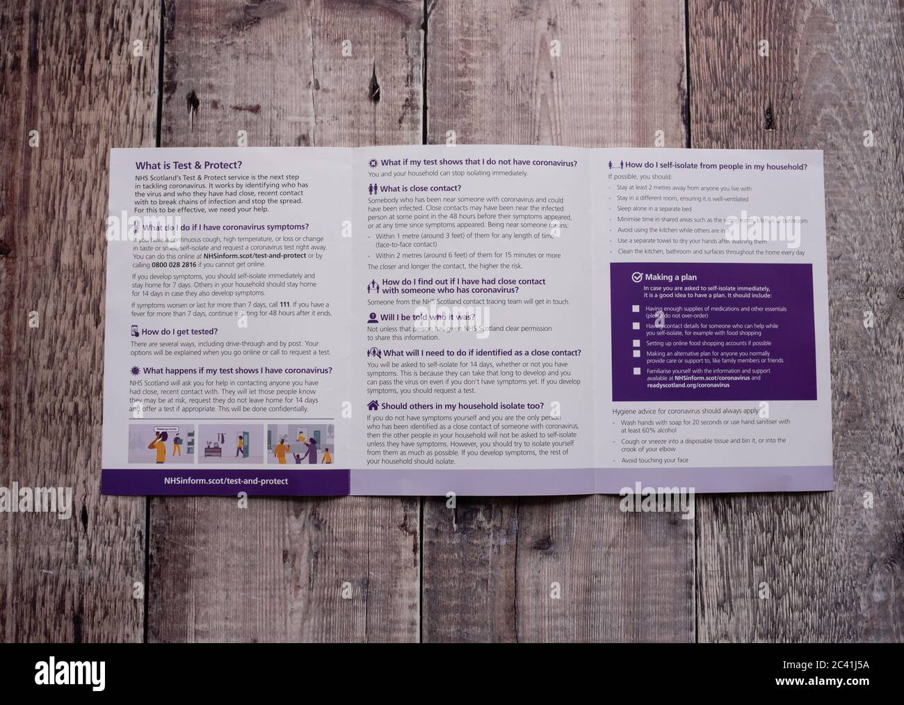 NHS Test and Protect leaflet Stock Photo - Alamy
