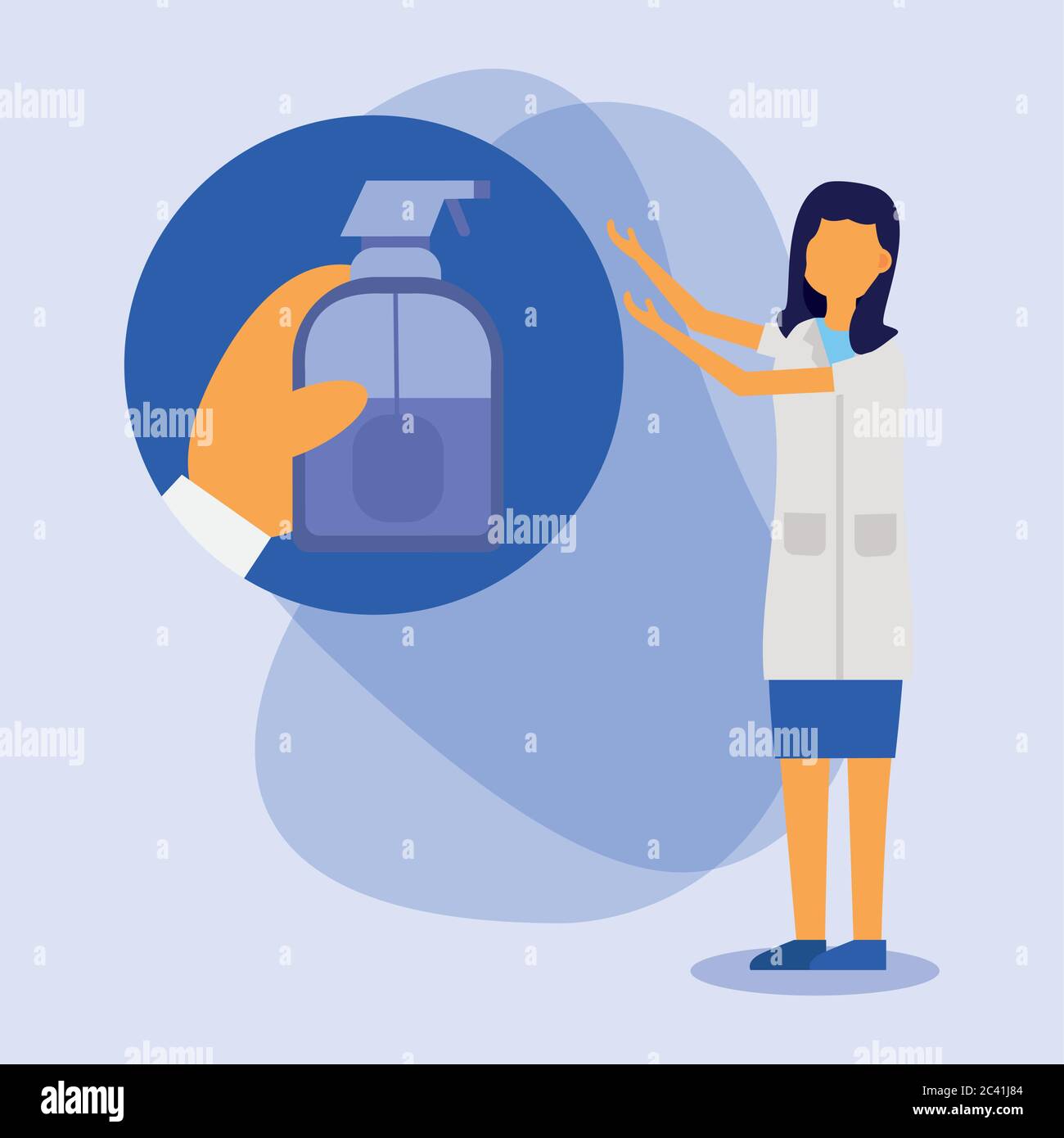 Woman hands spray bottle Stock Vector Images - Alamy