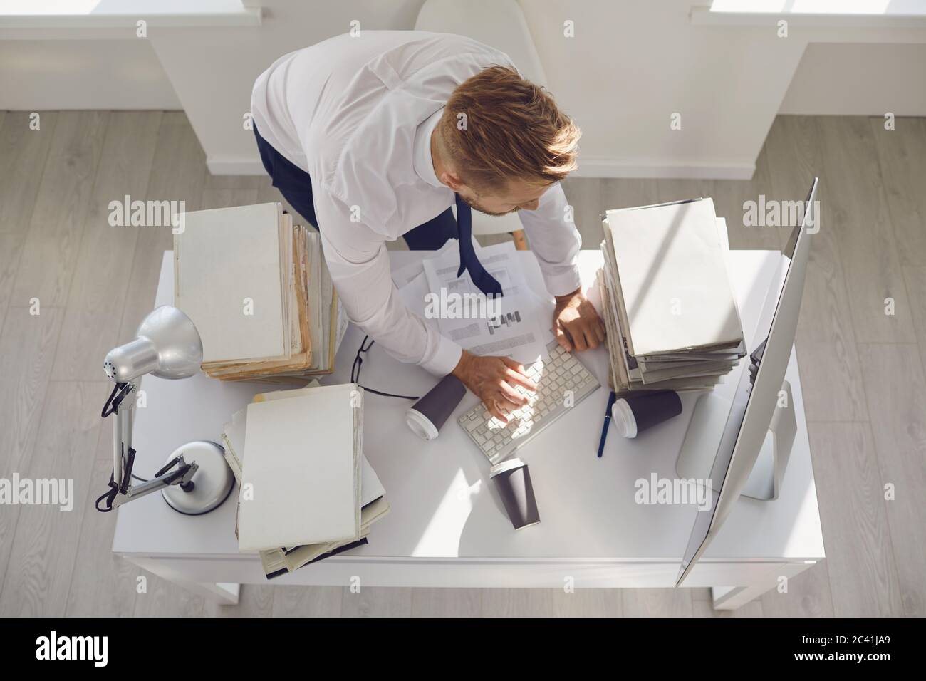 Business working together top view hi-res stock photography and images ...